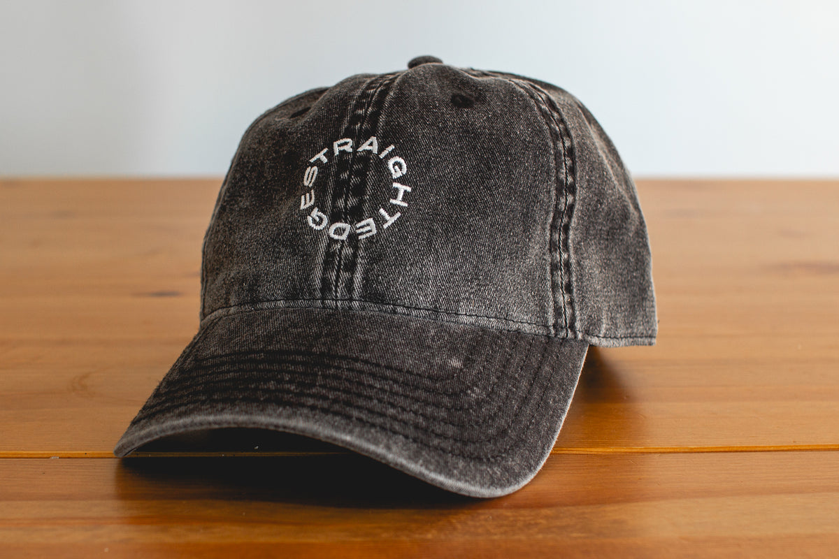 Straight Edge Dad Hat in Black – STRAIGHTEDGEWORLDWIDE