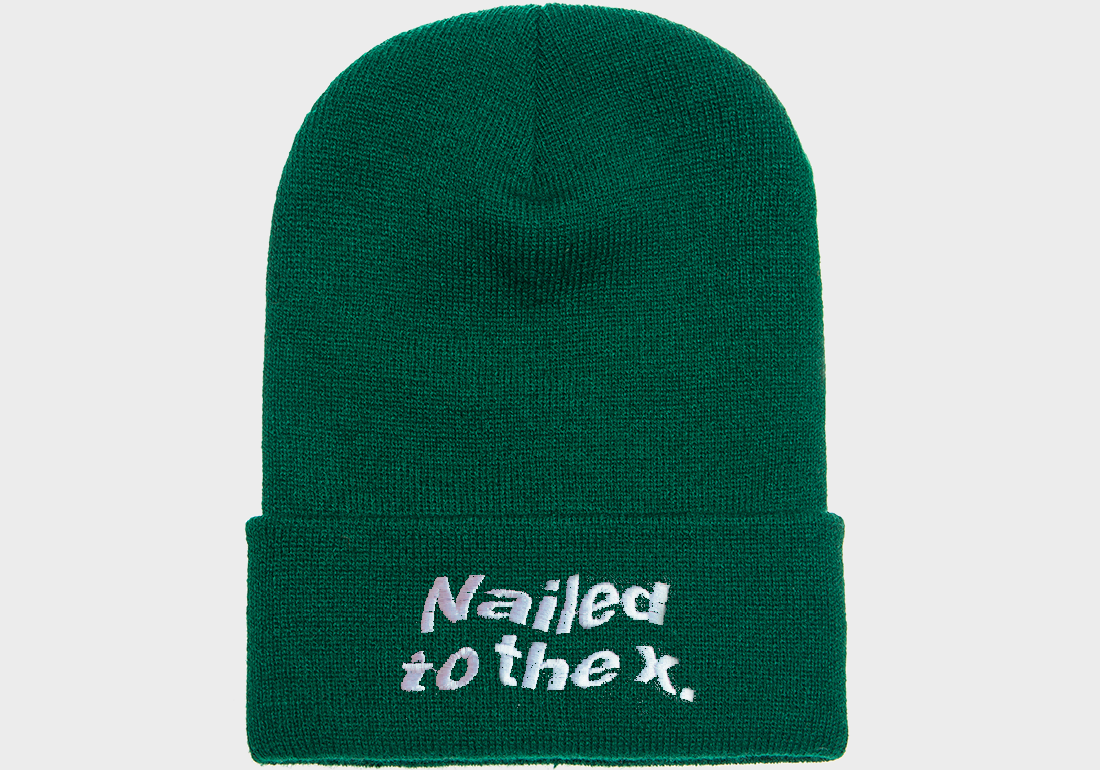 Nailed to the X Beanie in Spruce Green – STRAIGHTEDGEWORLDWIDE