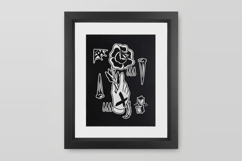 Rose In Hand Print – STRAIGHTEDGEWORLDWIDE